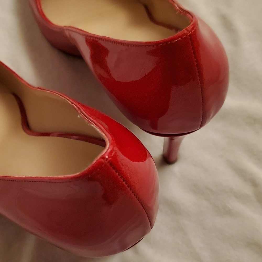 Aquatalia Red Patent Leather Pumps New 7m - Gem